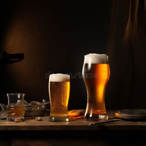 Grass Of Beer On Blur Background Stock Illustration Illustration Of