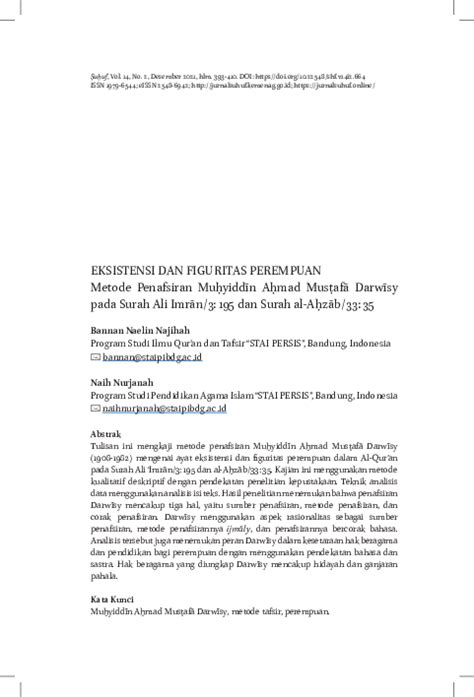 Pdf Eksistensi Dan Figuritas Perempuan