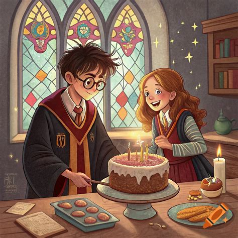Manga Style Portrait Of Harry Potter And Hermione Granger On Their
