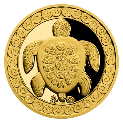 Gold Medal Turtle The Symbol Of Longevity Proof Czech Mint