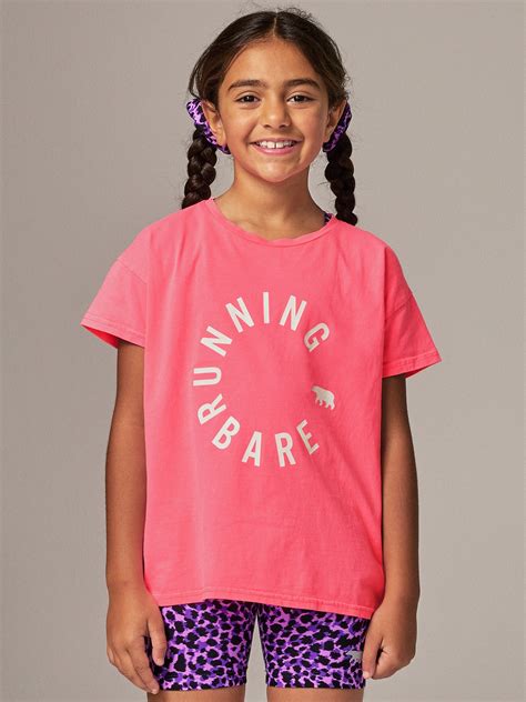 Girls Kick Off Box Tee Running Bare Active T Shirts