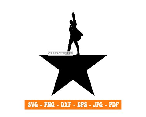 Hamilton Star Svg Png Dxf Hamilton Clipart Hamilton Cricut File