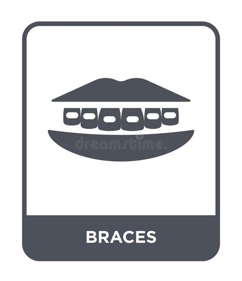 Braces Icon In Trendy Design Style Braces Icon Isolated On White Background Stock Vector