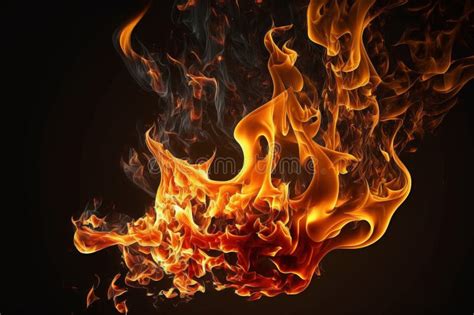 Fire Flames Texture Beautiful Bright Orange Flames Flicker In The