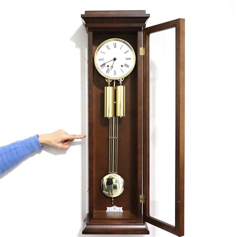 Hermle Wall Clock Top Range Translucent Gong Chime Silencer Wood Brass