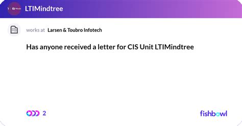 Has Anyone Received A Letter For Cis Unit Ltimindt Fishbowl