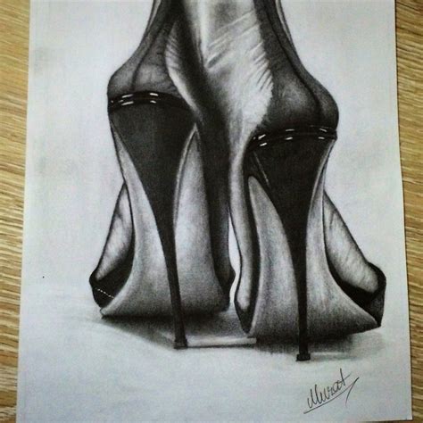 Heels Drawing Wall Art At Harry Richey Blog