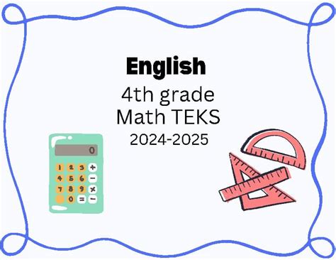 4rd Grade Math Teks English By Rocio Granados Tpt