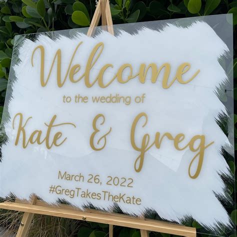 Plexiglass Wedding Sign Etsy
