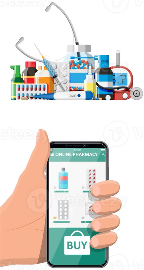 Phone With Internet Pharmacy App 35772451 Png