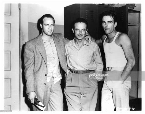 Marlon Brando Visits Fred Zinnemann And Montgomery Clift In Publicity