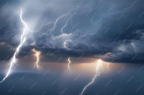 Premium Photo Raster Illustration Of Thunderstorm Clouds In The Sky