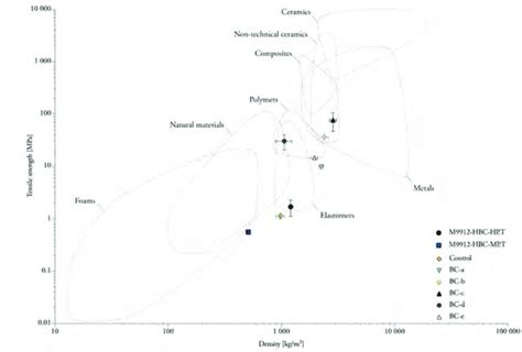 Tensile Strength Density Chart Of Bacterial Cellulose Mycelium Download Scientific Diagram