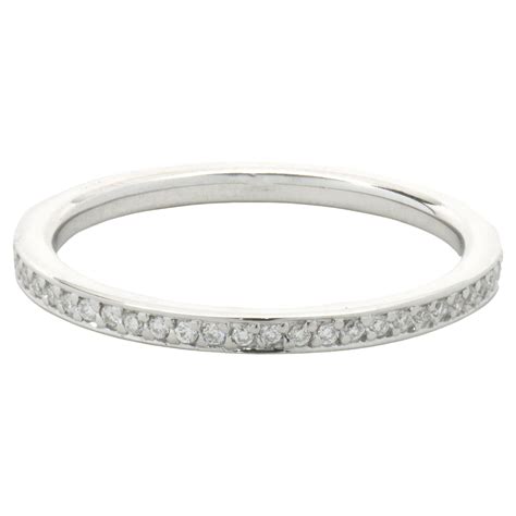 14 Karat White Gold Diamond Eternity Band Ring For Sale At 1stdibs