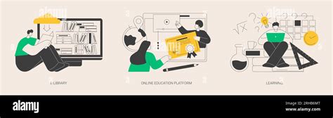 Elearning Courses Abstract Concept Vector Illustrations Stock Vector Image And Art Alamy