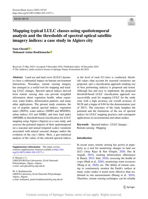 Mapping Typical Lulc Classes Using Spatiotemporal Analysis And The