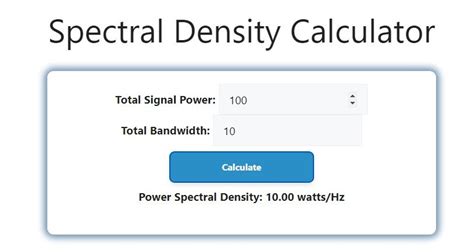 Spectral Density Calculator Savvy Calculator