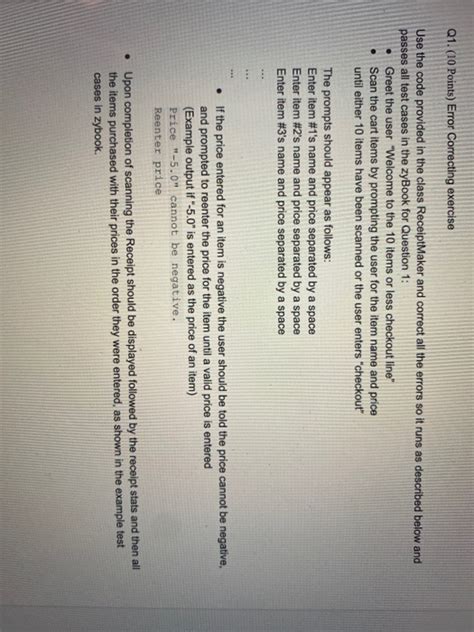 Solved Q1 10 Points Error Correcting Exercise Use The