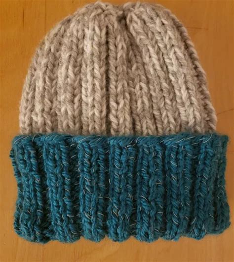 Knit Hat With 2 Different Colors Knitted Hat With 2 Colours Free
