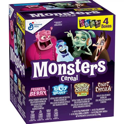 General Mills Monster Cereals Mit Boo Berry Franken Berry Count Cho