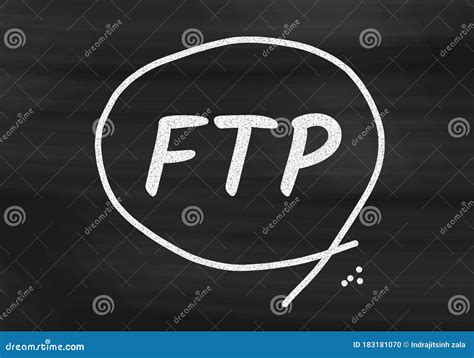 FTP File Transfer Protocol Writing On Black Chalkboard Stock Illustration Illustration Of