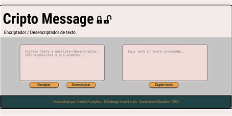 Github Andresprzybylko Encriptador De Texto Challenge L Gica De Programaci N Alura Latam