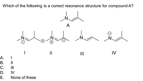 Solved Which Of The Following Is A Correct Resonance