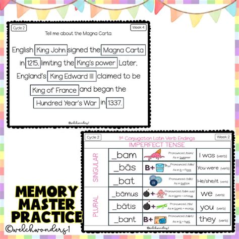 Classical Conversations Cycle 2 Binder Activities Week 4 By Welch Wonders1