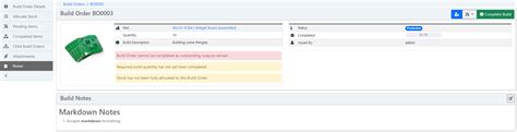 Build Orders Inventree Documentation