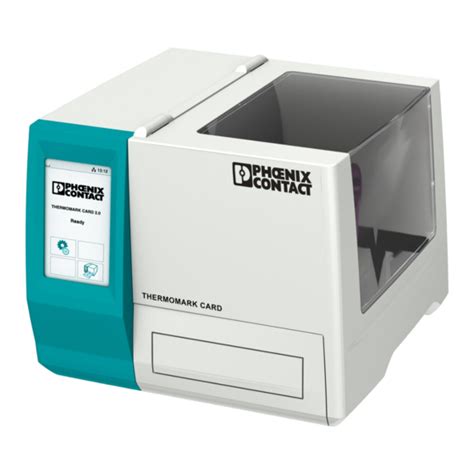 Phoenix Contact Thermomark Card Series User Manual Pdf Download