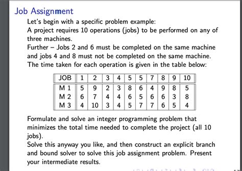 Job Assignment Lets Begin With A Specific Problem