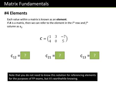 Ppt Fp1 Chapter 4 Matrix Algebra Powerpoint Presentation Free