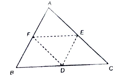 In The Adjoining Figure D E And F Are The Mid Points Of The Sides Bc