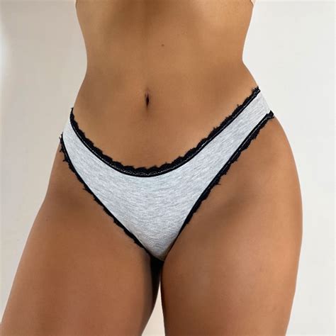 Kit 10 Lingerie Feminina Calcinha de Algodão a Lateral em Renda