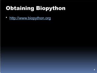 Biopython Python Slides Notes Ppt