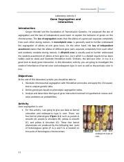 Laboratory Activities In Genetics Module 1 1 Pages 13 26 1 Docx Transmission Genetics Module