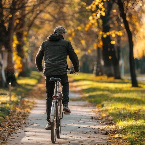 An Image Of A Person Riding A Bike Premium Ai Generated Image