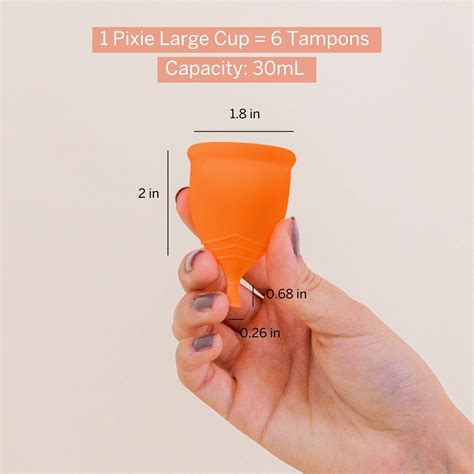 Pixie Classic Large Menstrual Cup Also Available In Xs Small Xl