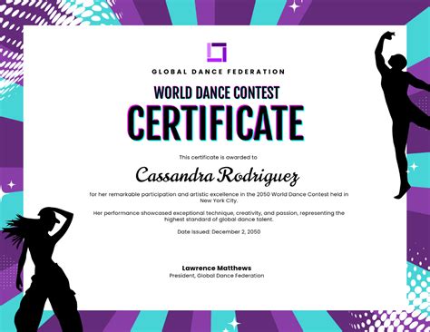 Free Printable Dance Certificate Templates To Customize Online