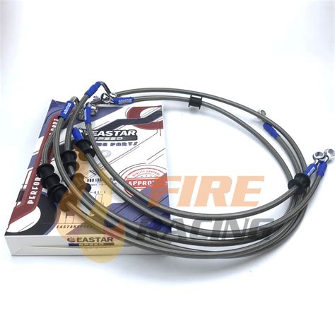 Brakehose Front And Rear Nmax V1v2 Abs Set 4 Pcs Silver Brake Hose
