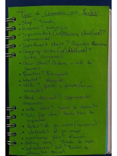 Tipos De Comercio Pdf