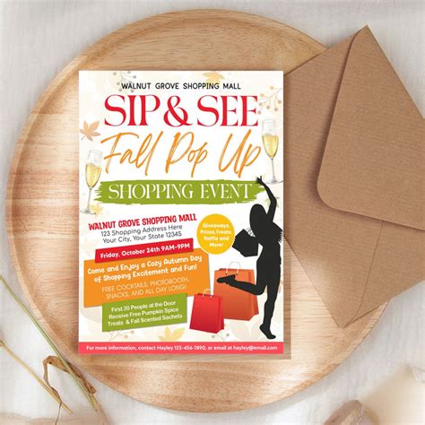 Fall Market Pop Up Event Flyer Printable Posh Park