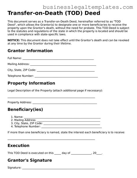 Prepare A Valid Transfer On Death Deed With Our Printable Form