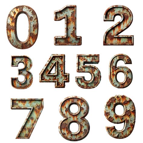 Phosphate Rust Alphabet Png Set 39 Grunge Rusty Metal Letters