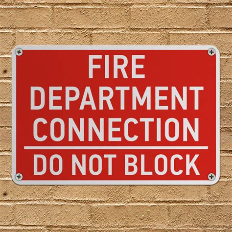 Fire Department Connection Sign