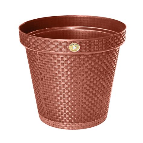 Vaso Redondo Rattan Terracota 20 Litros Arqplast