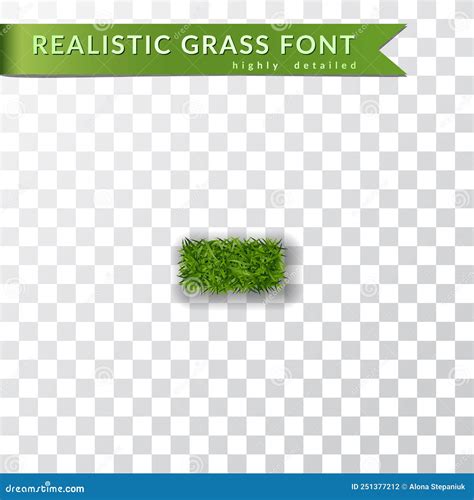 Grass Symbol Minus Hyphen Dash 3d Text Alphabet 3d Design Green Font Isolated White