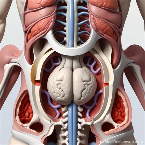 3d Schematic Model Of Abdominal Peritoneal Spaces Stable Diffusion Online