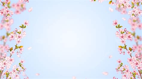 Blue Nature Surround Beautiful Halo Spring Powerpoint Background For