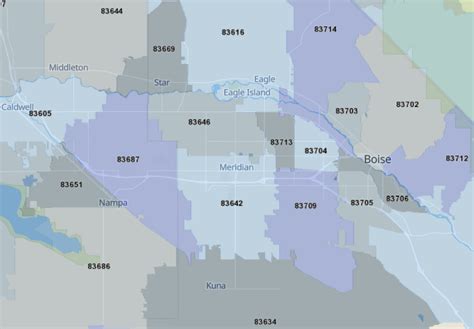 Map Of Boise Zip Codes